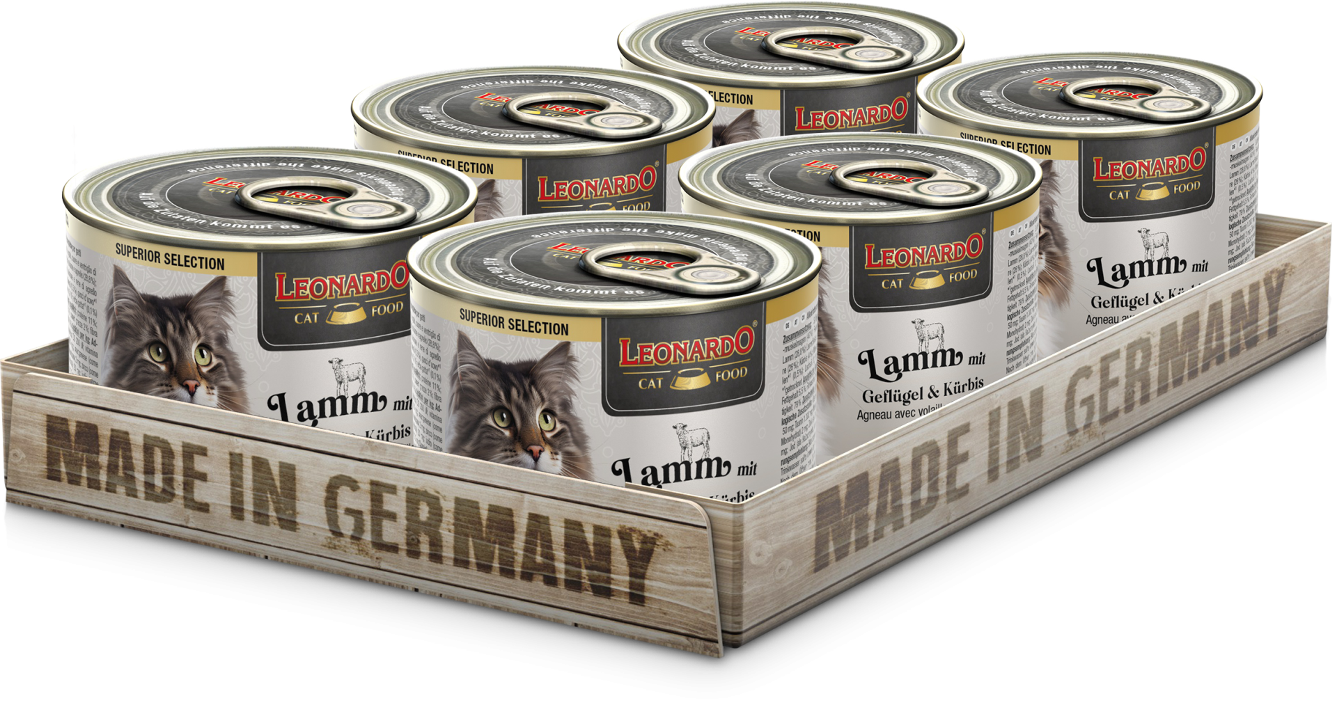 LEONARDO Lamm mit Geflügel & Kürbis | 6 x 200 g | 755555