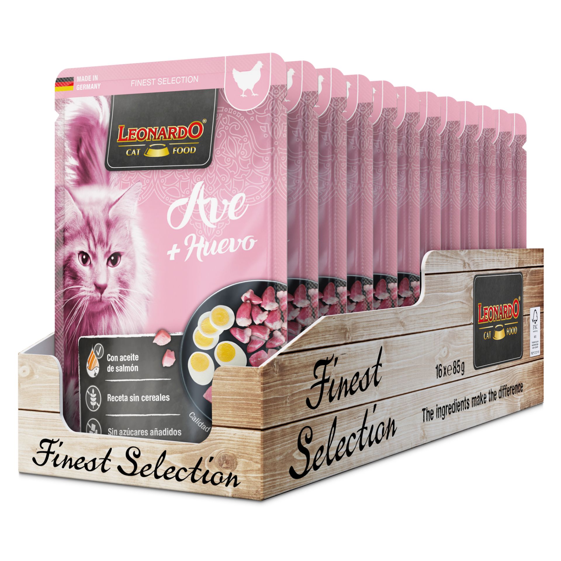 Paté para gatos de ave con huevo